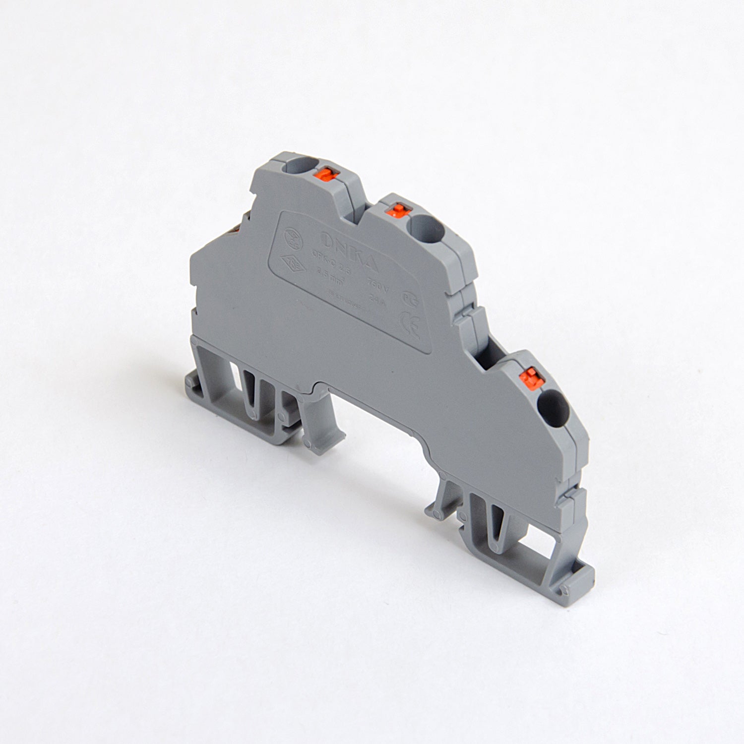 ONKA 2.5mm2, 2-level spring rail connector terminal for DIN rail 4-wir – pelek