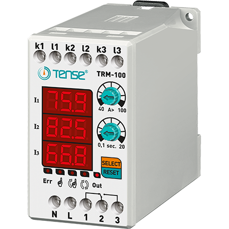 Digital overcurrent relay with 3×3-digit LED display TRM-100 – pelek