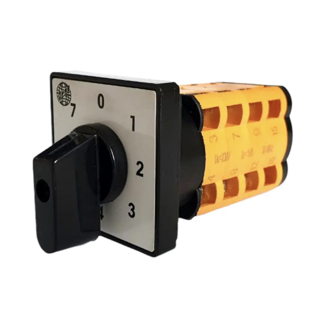 Step switch 0-1-2-3-4-5-6-7 step rotary switch, 1 poles, 10-160A – pelek
